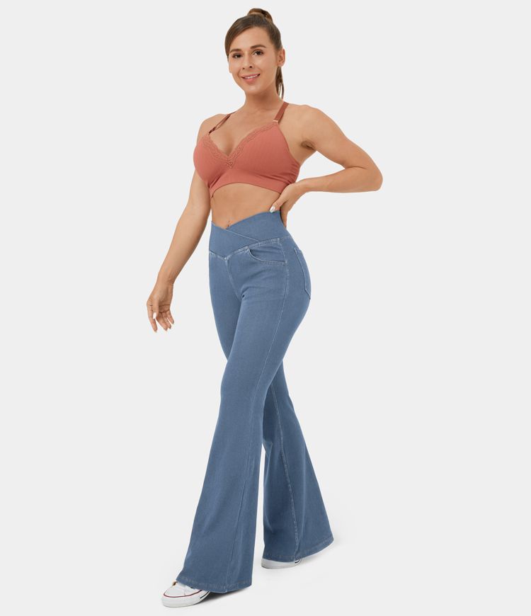 Womens Halaramagic™ High Waisted Crossover Pocket Cool Touch