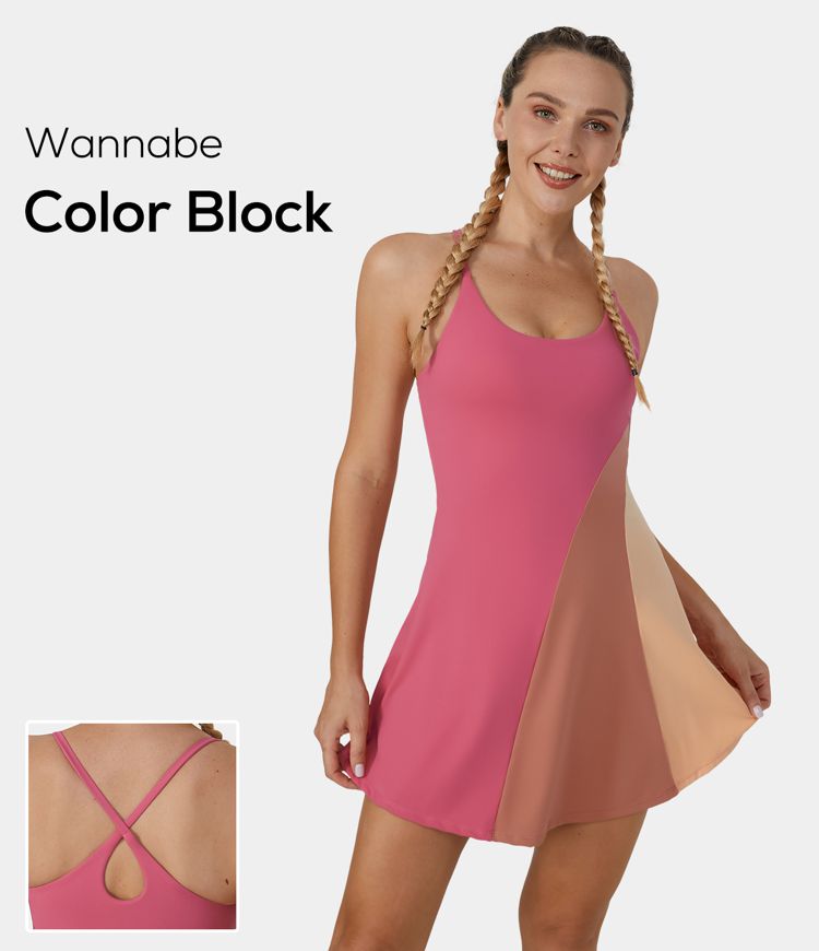 Women's Everyday Cloudful® Backless 2-in-1 Flare Activity Dress-Wannabe ...