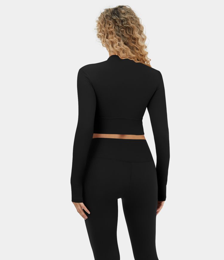 Womens Cloudful™ Long Sleeve Thumb Hole Cropped Yoga Sports Top Halara